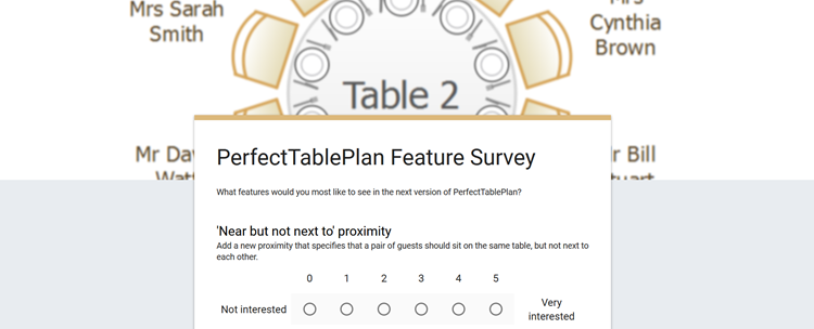 PerfectTablePlan Newsletter 60